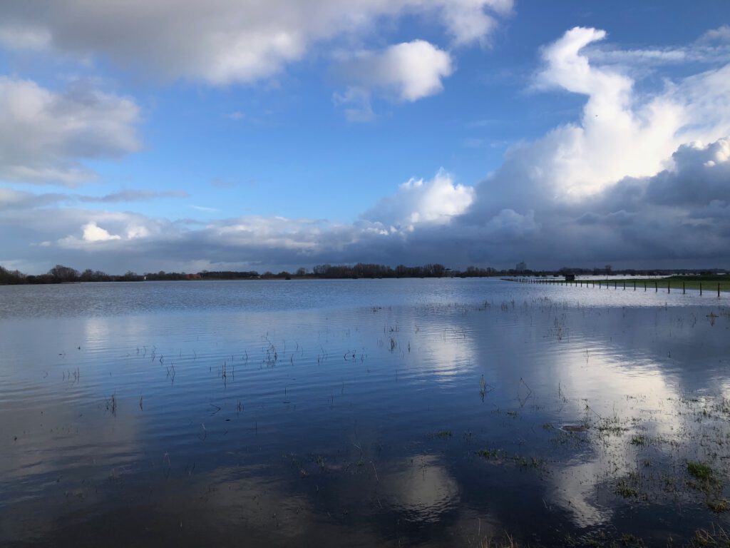 Hoogwater- en winterfoto's in Zalk - Het dorp Zalk